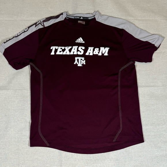 adidas | Shirts | Adidas Texas Am Spellout Graphic Tshirtjersey Maroon ...